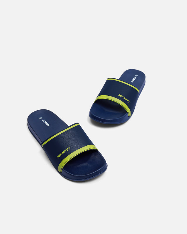 Buy FUROR Navy Blue Slides Online - FAMSD24-001