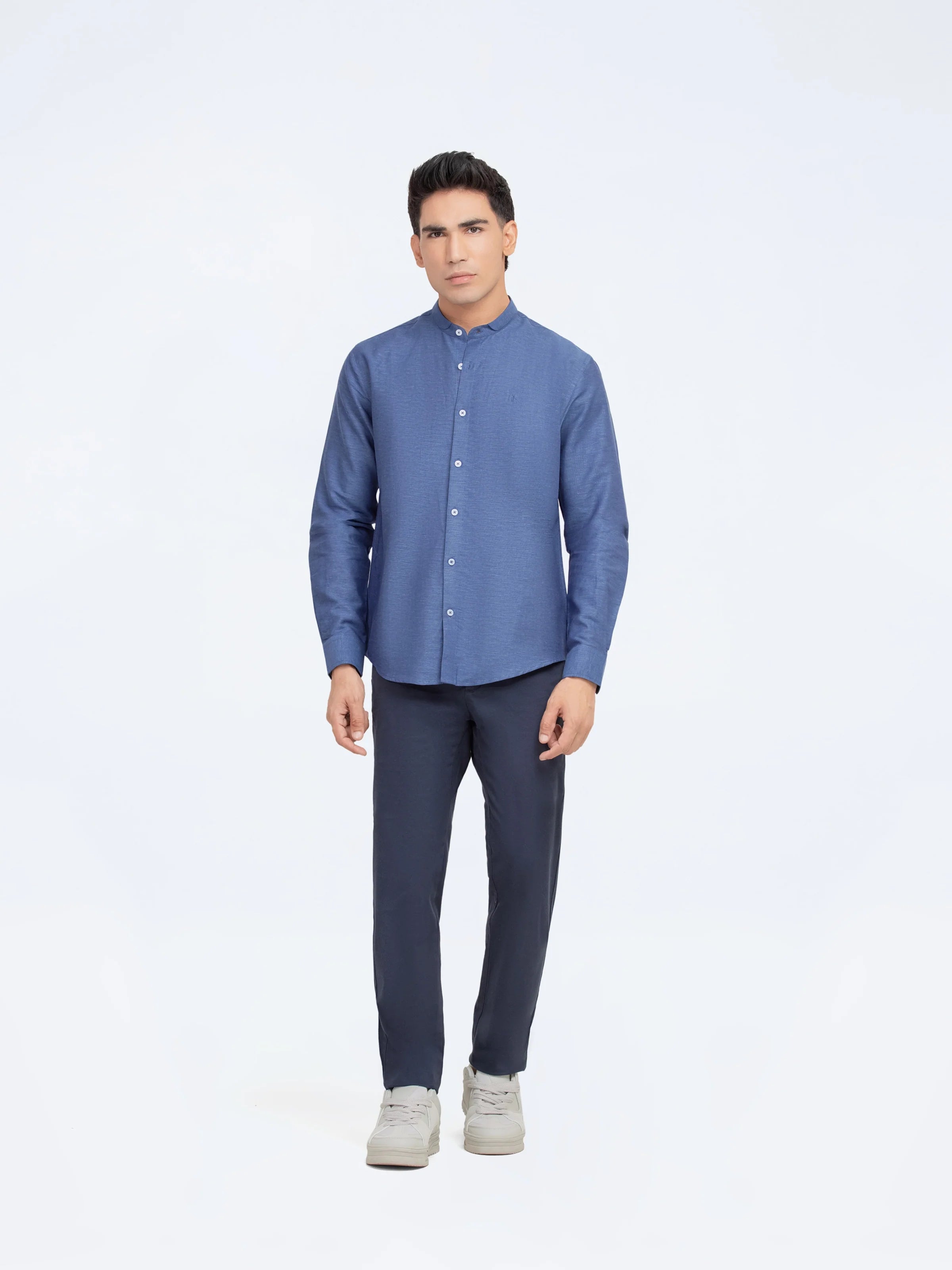 Buy FUROR Band Collar Shirt online - FMTS5-32189 – FURORJEANS