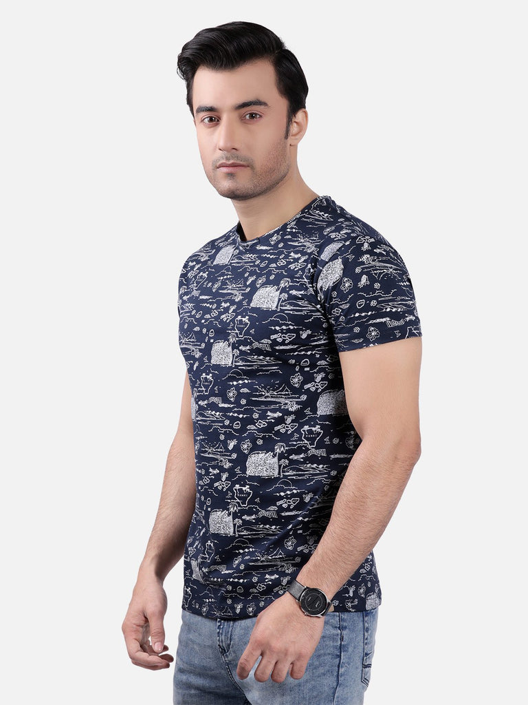 Buy FUROR Regular Fit Crew Neck Graphic Tee online - FMTGT18-047 – Furor